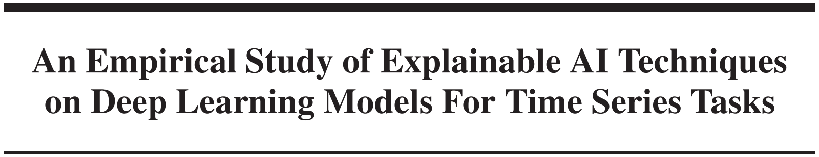 An empirical study of explainable AI techniques on deep learning models for time series tasks ...